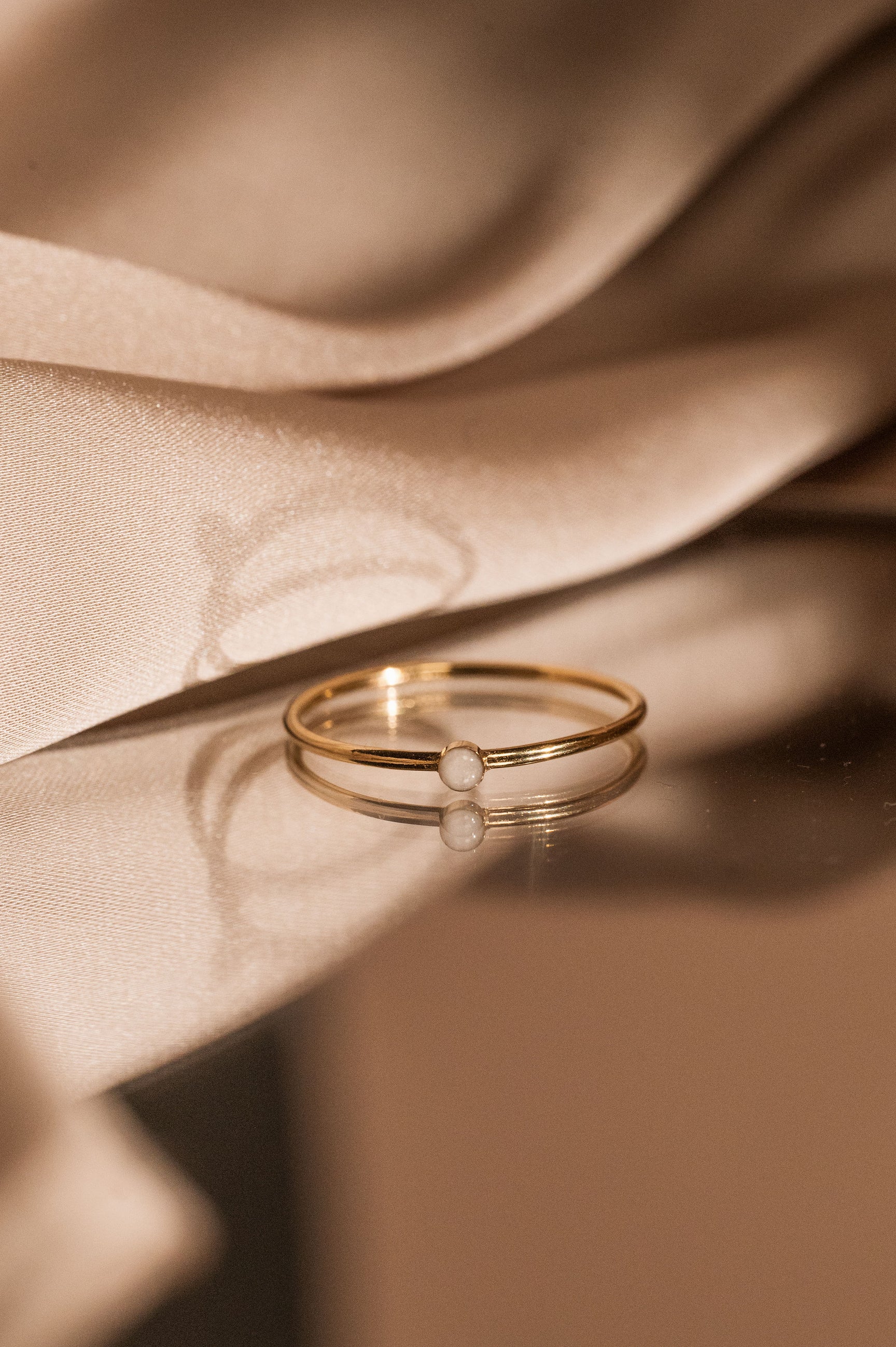 Cremation Dainty Ring - 14k Solid Gold – Gems and Juniper